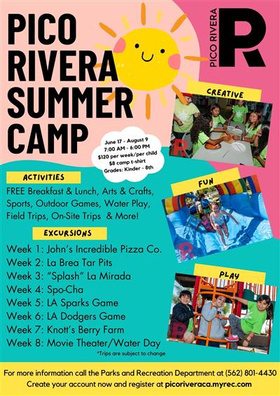 Pico Rivera Parks & Recreation: Summer Camp 2024